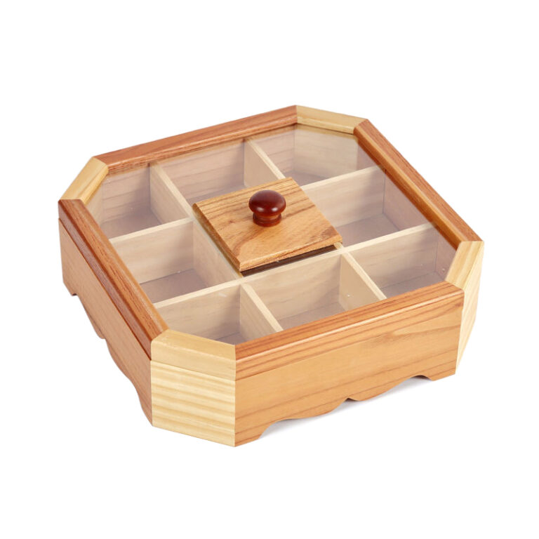 Wooden Great Candy Box Division Desktop Storage Box Melon Seeds Fruit ...